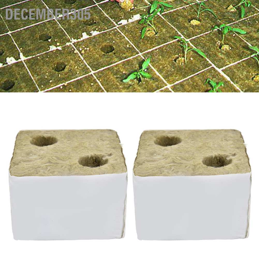 December305 12pcs Grow Block Fast Absorption Mini Double Hole Cultiwool ...