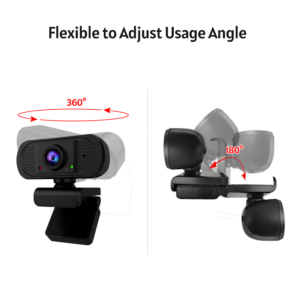 1080P HD Webcam USB Laptop Computer Camera Clip-on PC Web Camera Auto ...