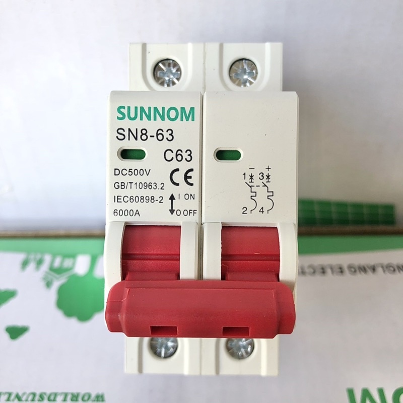 เบรกเกอร์DC 500V 63A (ยี่ห้อ SUNNOM) | Breaker DC | Shopee Thailand