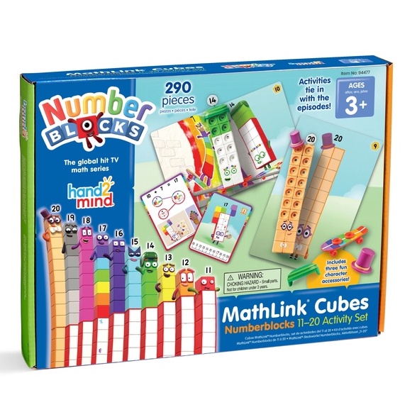 L4K Hand2Mind MathLink Cubes Numberblocks 11-20 Activity Set ลูกบาศก์ ...