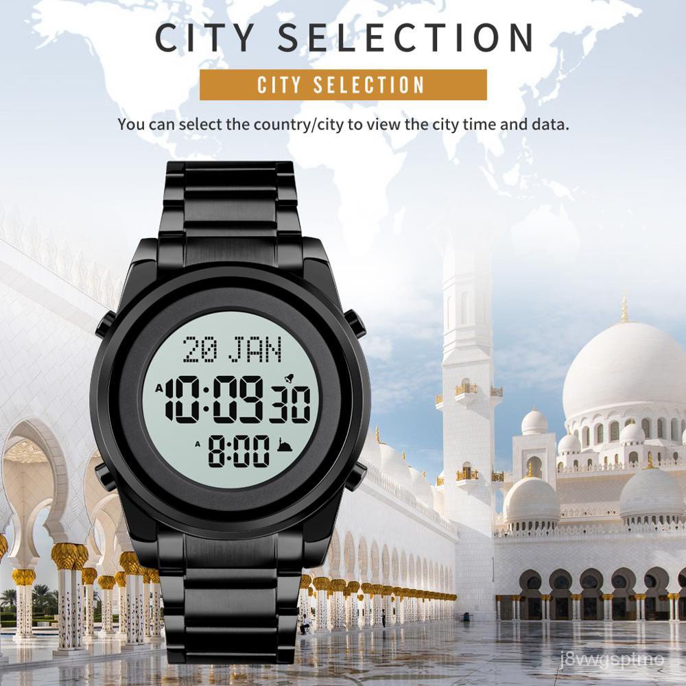 Japan Digital Movement Watch Muslim Azan Alarm Clock Islamic Al ...