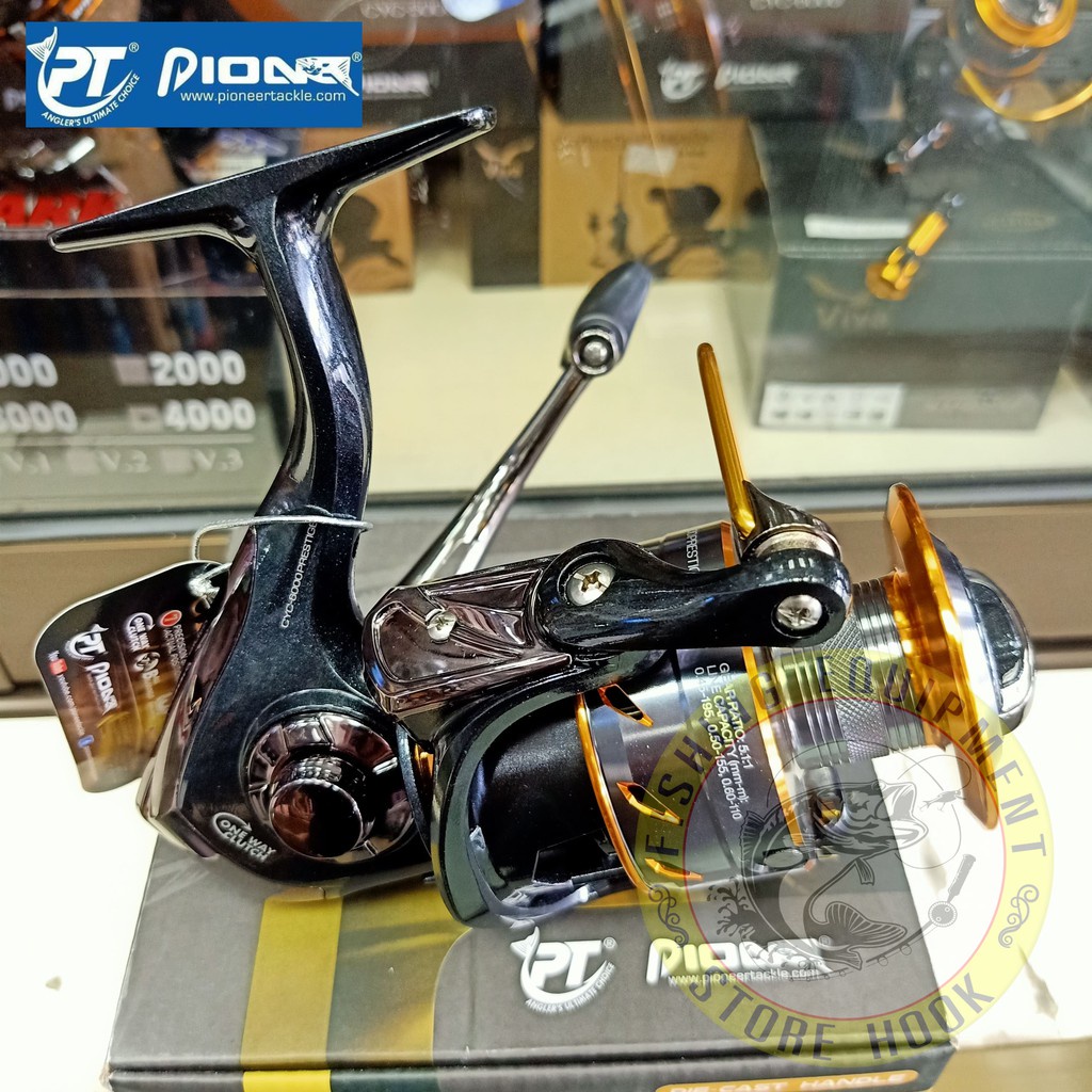รอกตกปลา PIONEER รุ่น CYCLONE Prestige เบอร์-4000-5000-6000 หมุนซ้าย ...