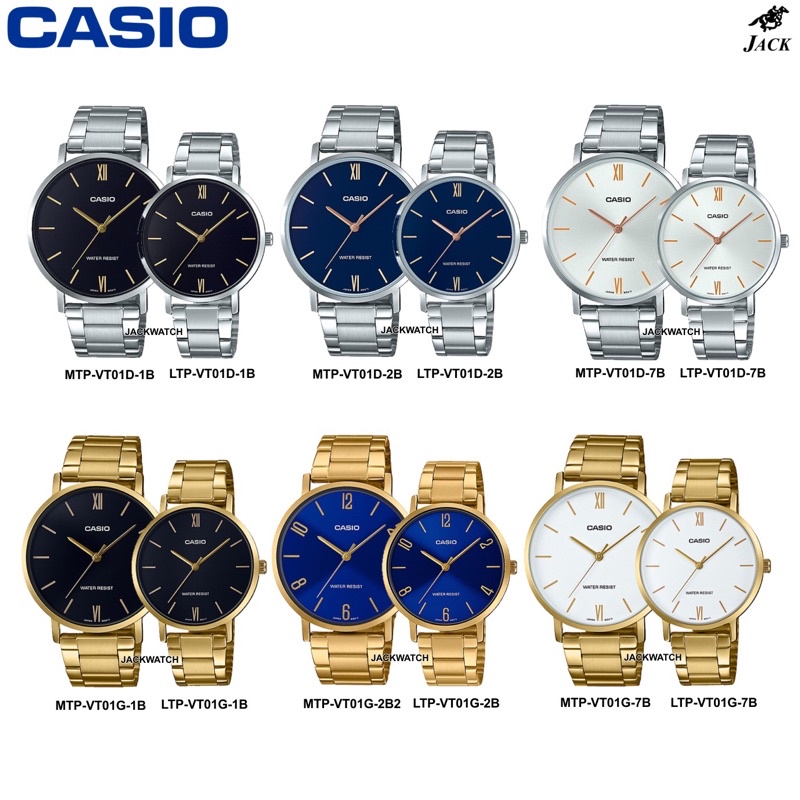 CASIO นาฬิกาคู่ รุ่น MTP-VT01 LTP-VT01รับประกันจากศูนย์ CMG - jackwatch ...