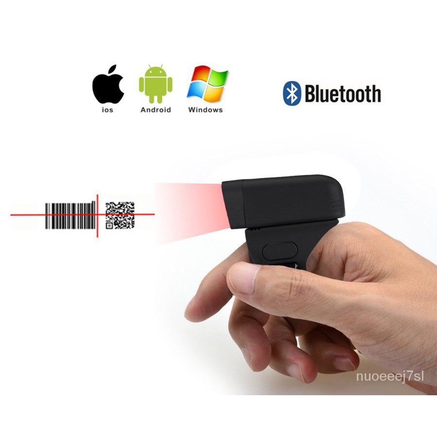 Mini Bluetooth Wireless Finger Barcode Scanner Portable Wearable Ring ...