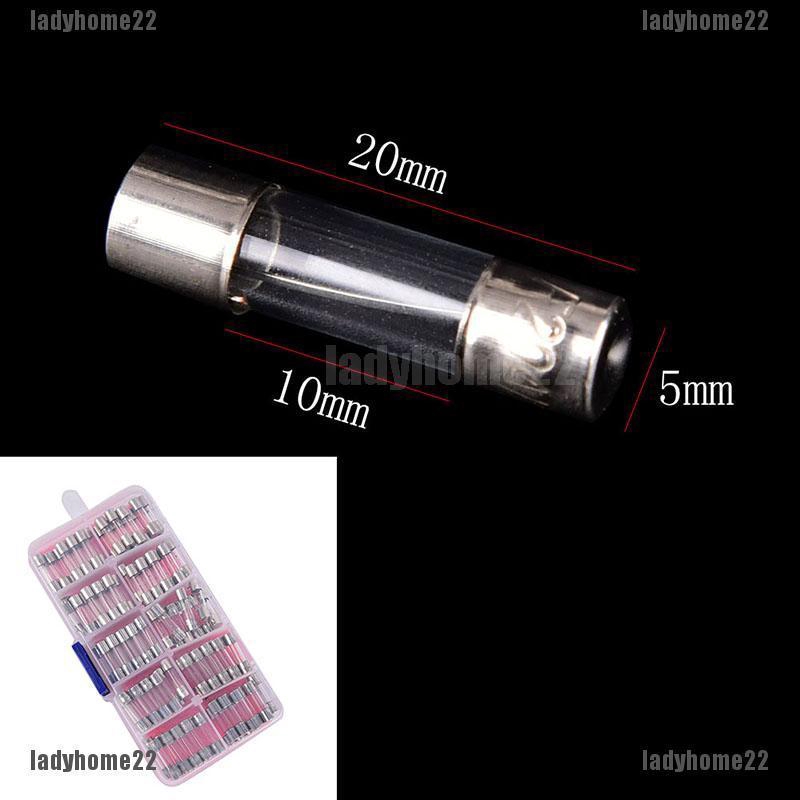LH 100Pcs/Set 5x20mm Quick Blow Glass Tube Fuse Assorted Kits Fast-blow Glass F - ladyhome22.th ...