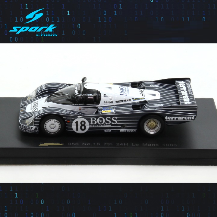 Spark 164 1983 Y180 956 NO.18 7th 24H Le Mans Simulation Model Car ...