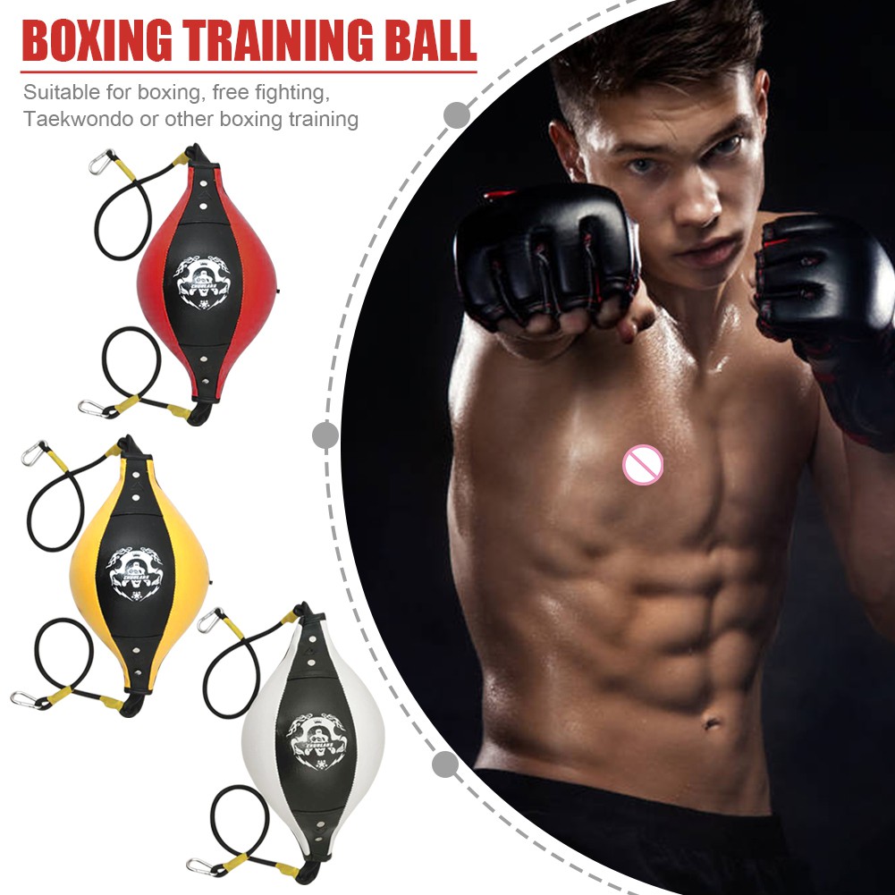 มวยPractical 1pc Double End Boxing Speed Ball Punching Ball PU Leather ...