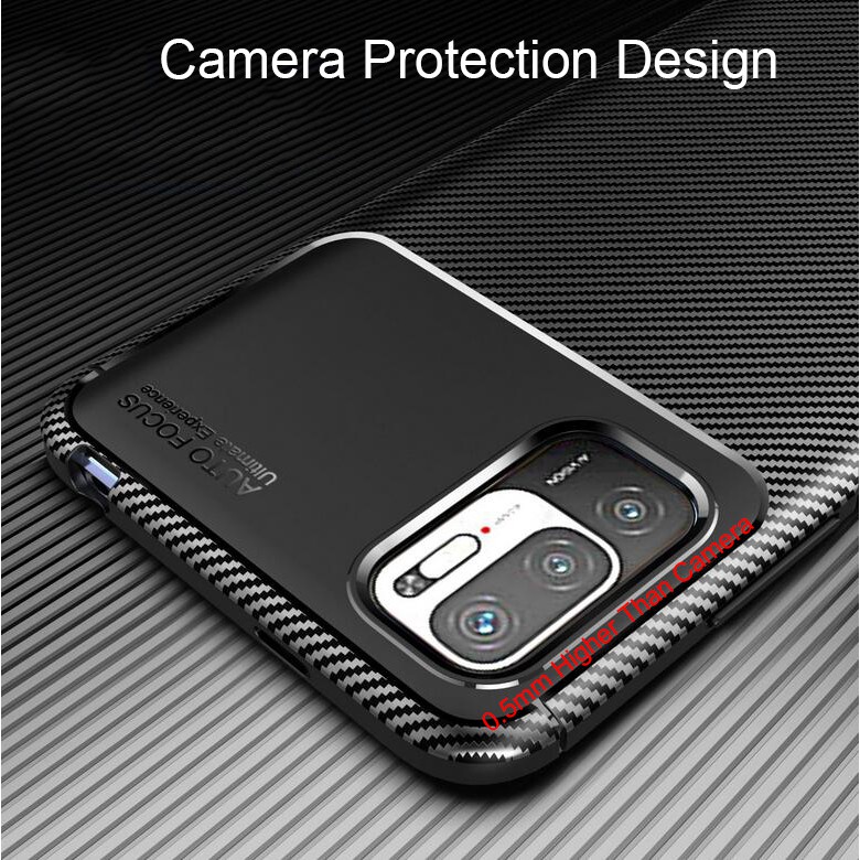 Xiaomi POCO M3 Pro/Redmi Note 10 5G Soft Case Shockproof Carbon Fiber ...