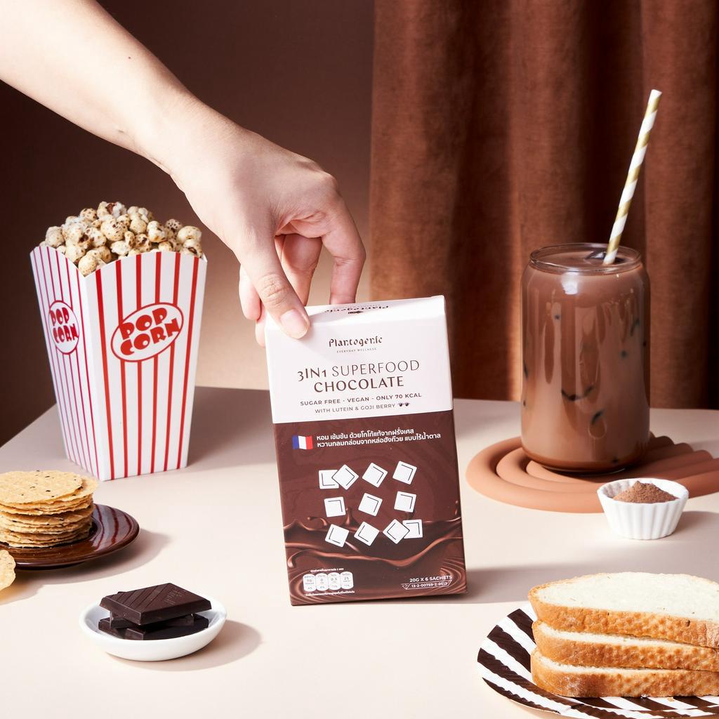 Plantogenic - 3in1 Superfood Chocolate ช็อกโกแลตพร้อมชงจากฝรั่งเศส ไม่มีน้ำตาล (Plant-based ...