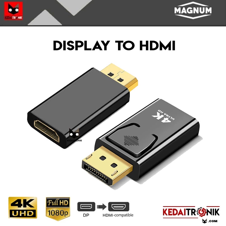 ใหม่ Dp Displayport ตัวแปลงสัญญาณ Hdmi Magnum รองรับ MAC Windows 7 8 10 - kedaitronik.th - ThaiPick