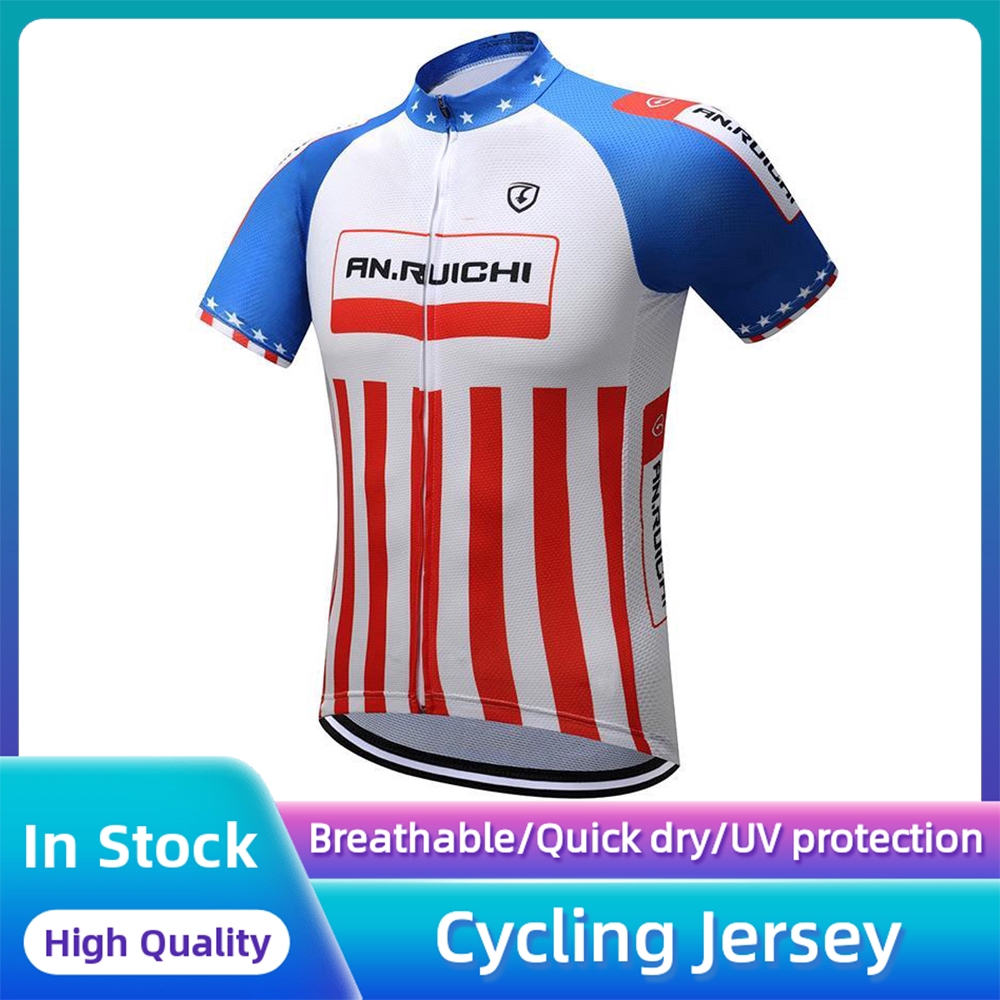Men Short Sleeve Football Training T-shirt Clothes Quick Dry Motocross Jersey Dh Downhill Jersey ...