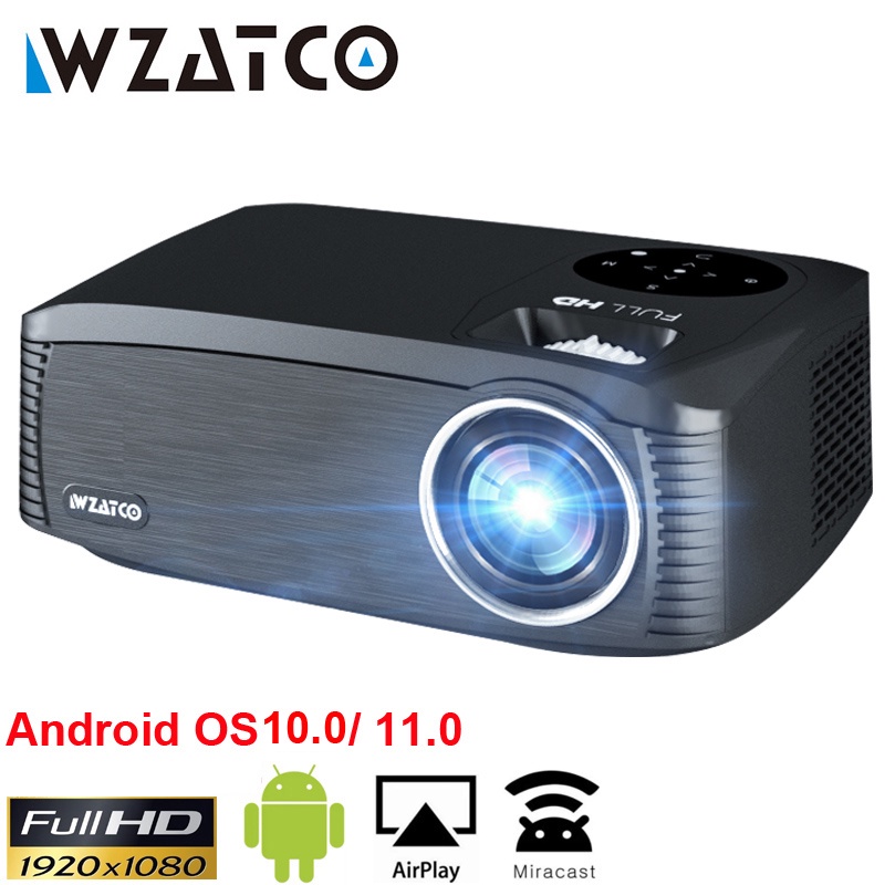 WZATCO New C6 300inch Android 11.0 WIFI Full HD 1920*1080P LED ...