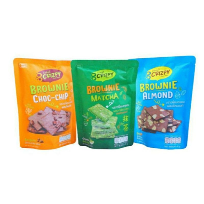 B Crizpy บีคริสปี้ บราวนี่ คละรส 3 ซอง Shopee Thailand