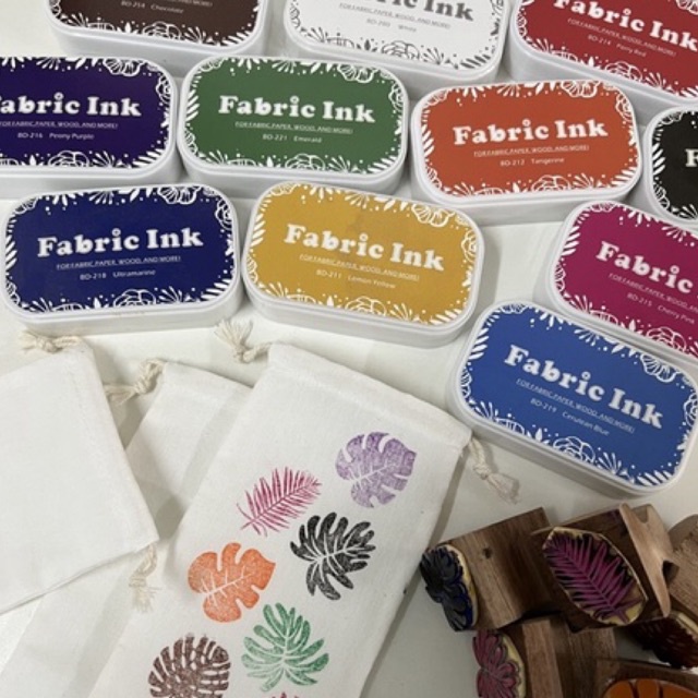 Fabric ink pad แท่นประทับบนผ้า ขนาด 75x35 มม. | Shopee Thailand