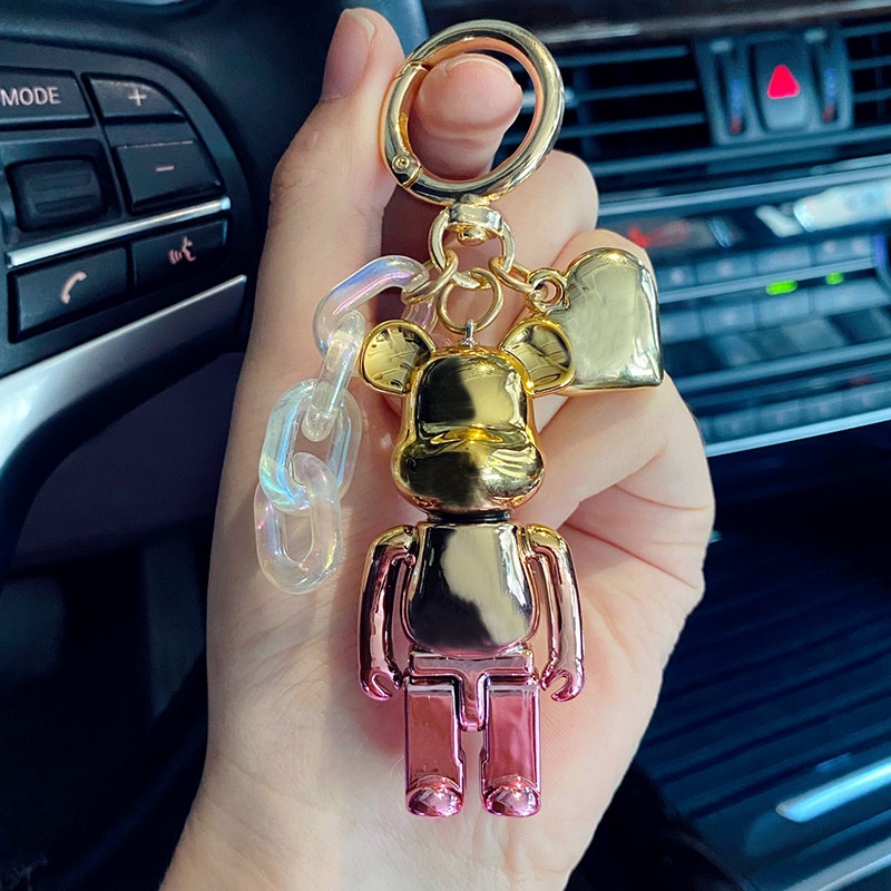 ตุ๊กตาจี้Creative cartoon bear keychain women Acrylic chain Female cute ...