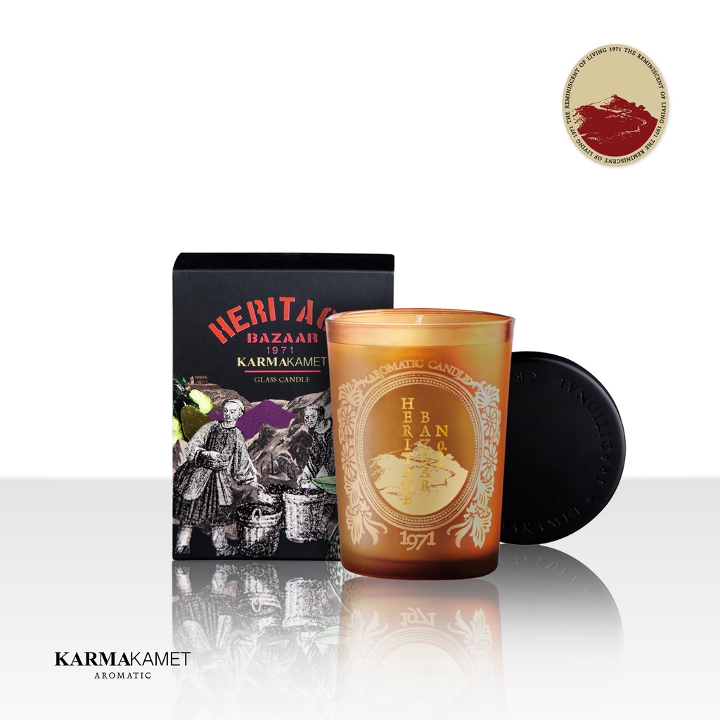 KARMAKAMET Aromatic Glass Candle Heritage Bazaars คามาคาเมต เทียนหอม ...