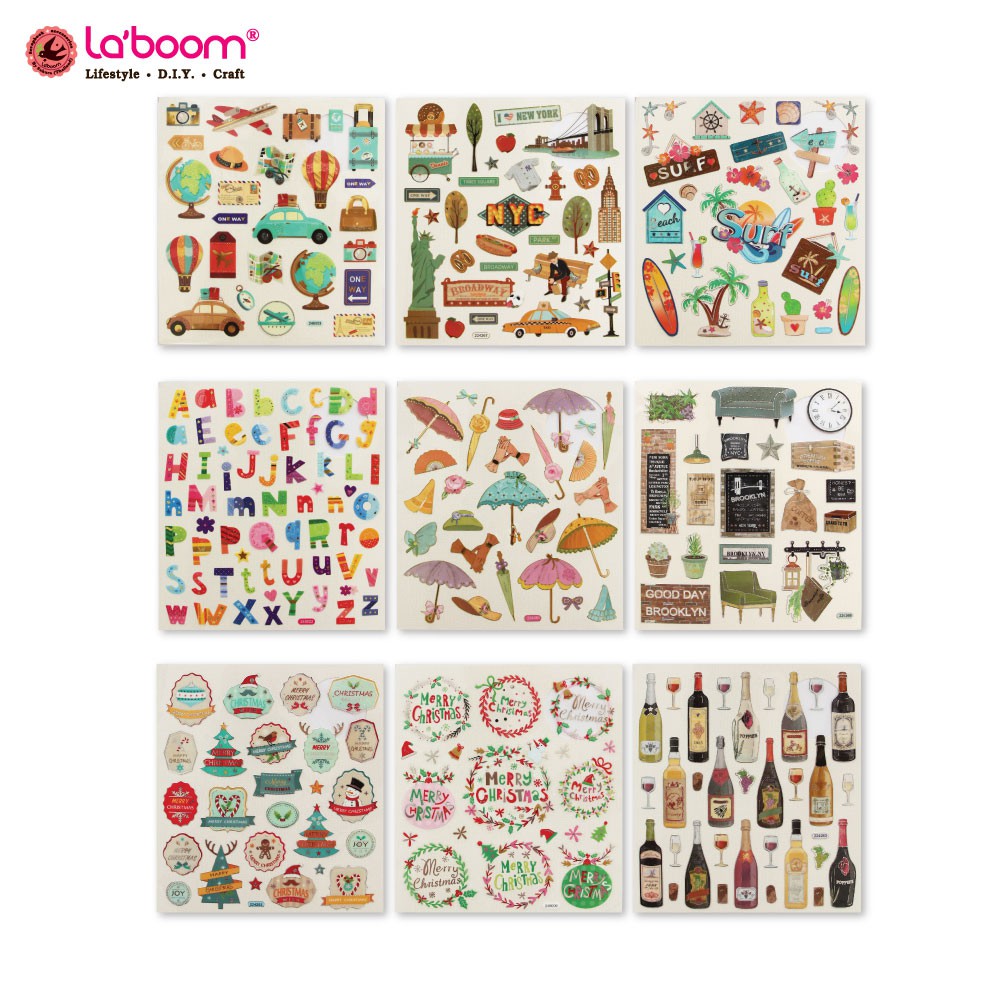 Laboom (ลาบูม) สติ๊กเกอร์ตกแต่ง รหัส LST45 - sakuraproductsth - ThaiPick