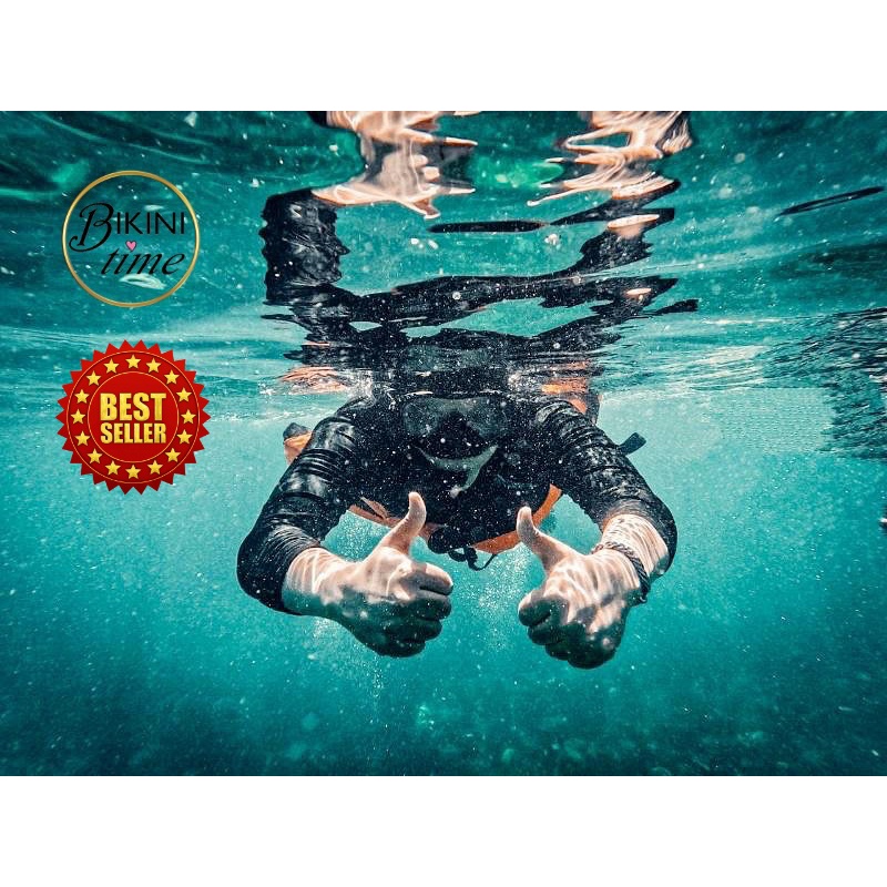 BikiniTime (M-3XL) SB99 เกรดผ้าหนา ชุดว่ายน้ำคู่ชาย-หญิง แขนยาวขายาวสี ...