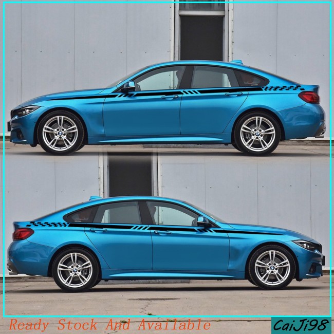 CJ 2pcs Universal Car Sticker Body Side Stripe Hood Sticker Pvc For All ...