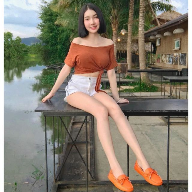 Soulmate Shoes รองเท้าหนังแท้ Mellow Mate in Apricot Orange ...