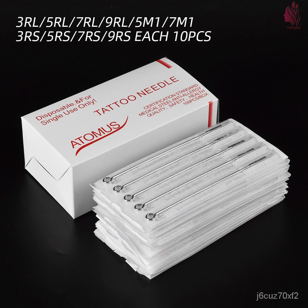 1Zj6 TG Tattoo Needles Cups Set 100pcs Disposable Mixed Tattoo Needles 100pcs Tattoo Ink Cups ...