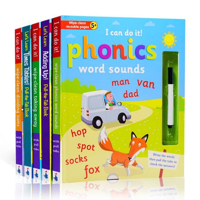 Kindergarten Wipe & Clean Books Set | Shopee Thailand