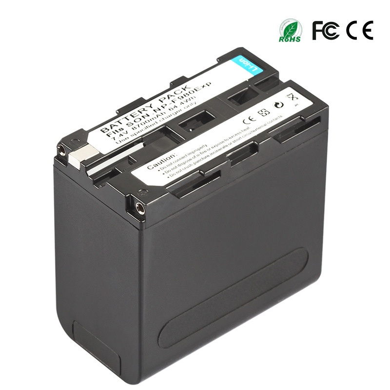 แบตเตอรี่ 8700mAh NP-F980 NP-F970 NP-F960 มีไฟบอกสถานะแบต Sony type Battery with DC and USB ...