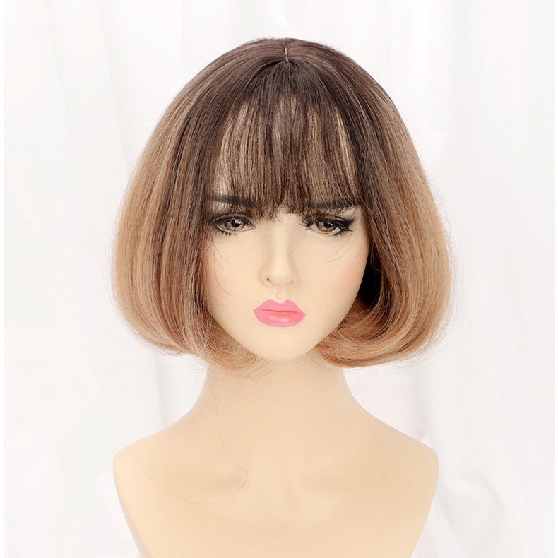 Short Wig for girls short curly natural hair Bobo head wig for women ...