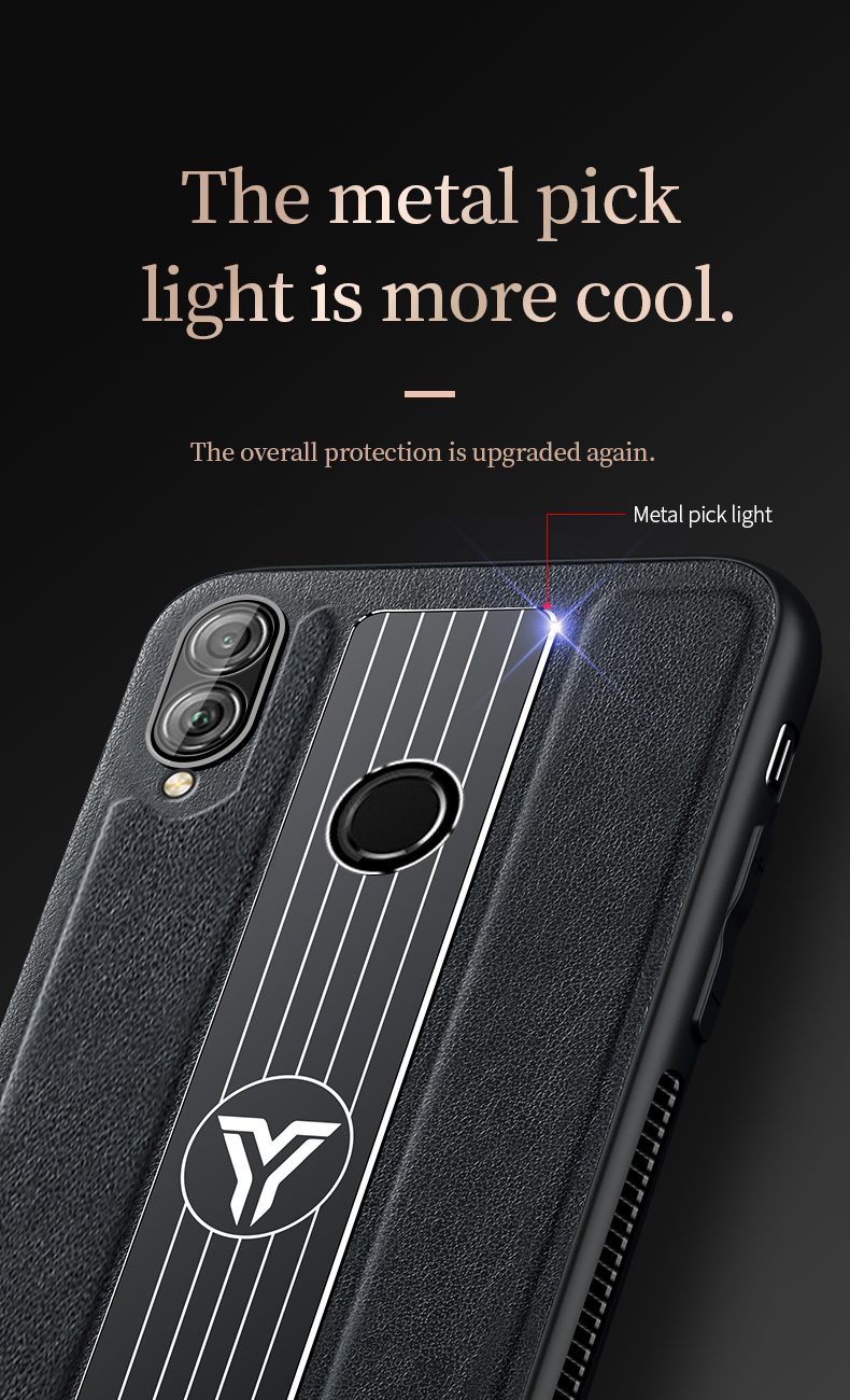 Huawei Y Max Case Magnetic Cover Silicone Shockproof PU Leather Camera ...