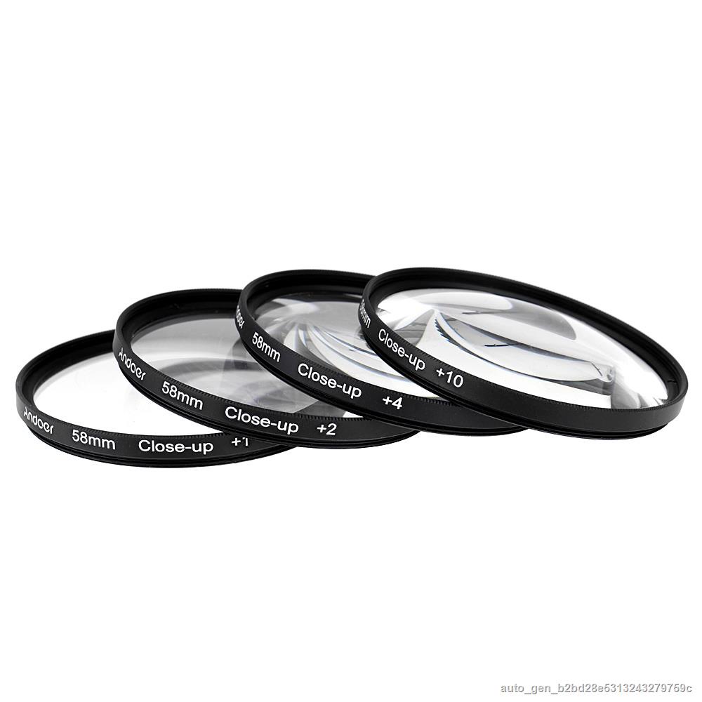 Andoer 58mm Macro Close Up Filter Set 1 2 4 10 with Pouch for Nikon ...