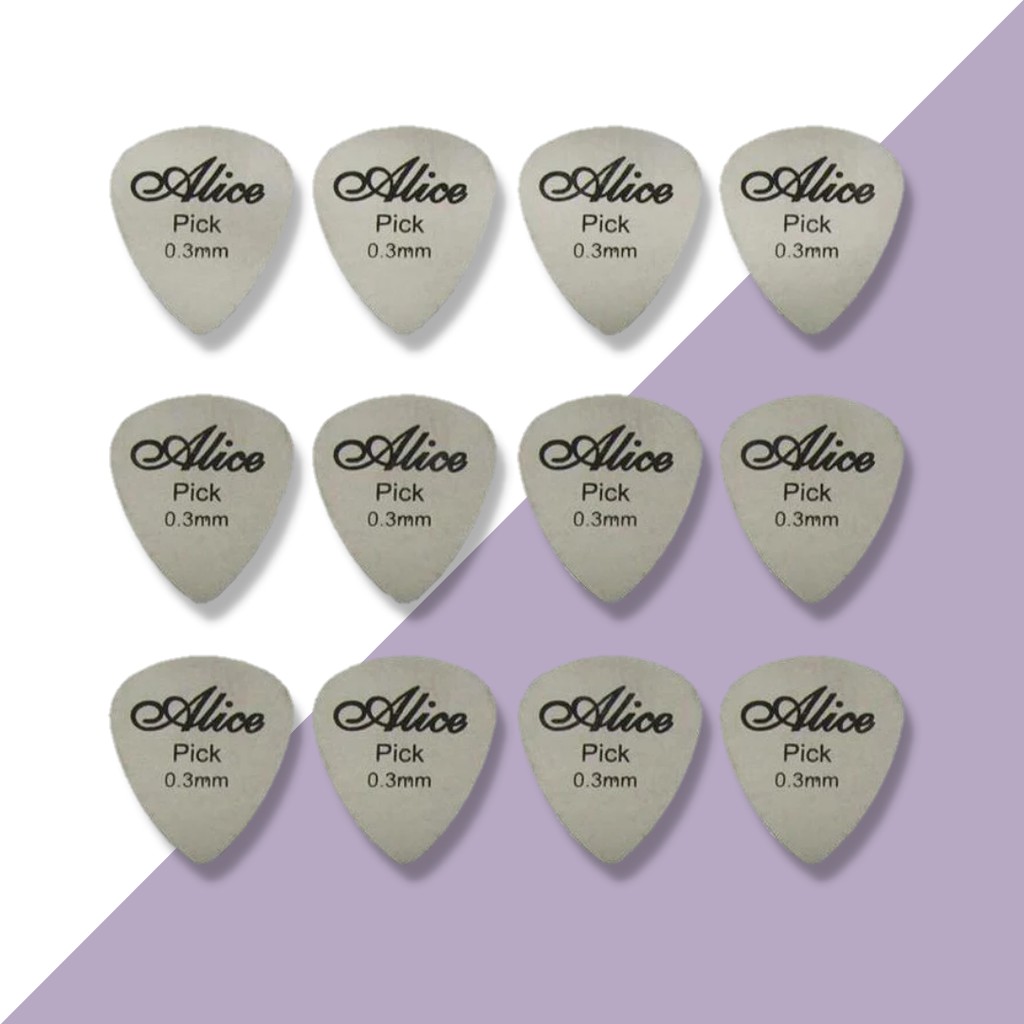Alice Pick Stainless ปิ๊กกีตาร์ โลหะ ขนาด 0.3mm ปิ๊ก อลิซ ปิ๊กกีตาร์ ...