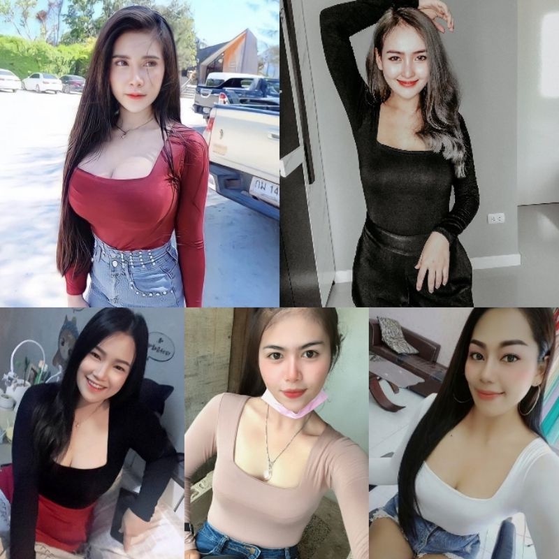 Spinnyhouse บอดี้สูท คอเหลี่ยม ️เป้าแกะได้ กระดุมแป๊ก️ แขนยาว แช่บๆ ️Bodysuit️รุ่น Body55 M303A ...