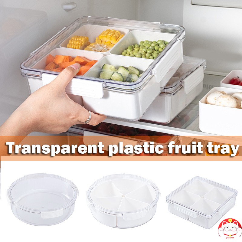 [ALMENCLA1] Bloom Rotating Candy Box 2 Layer Snack Nut Plate Plastic ...