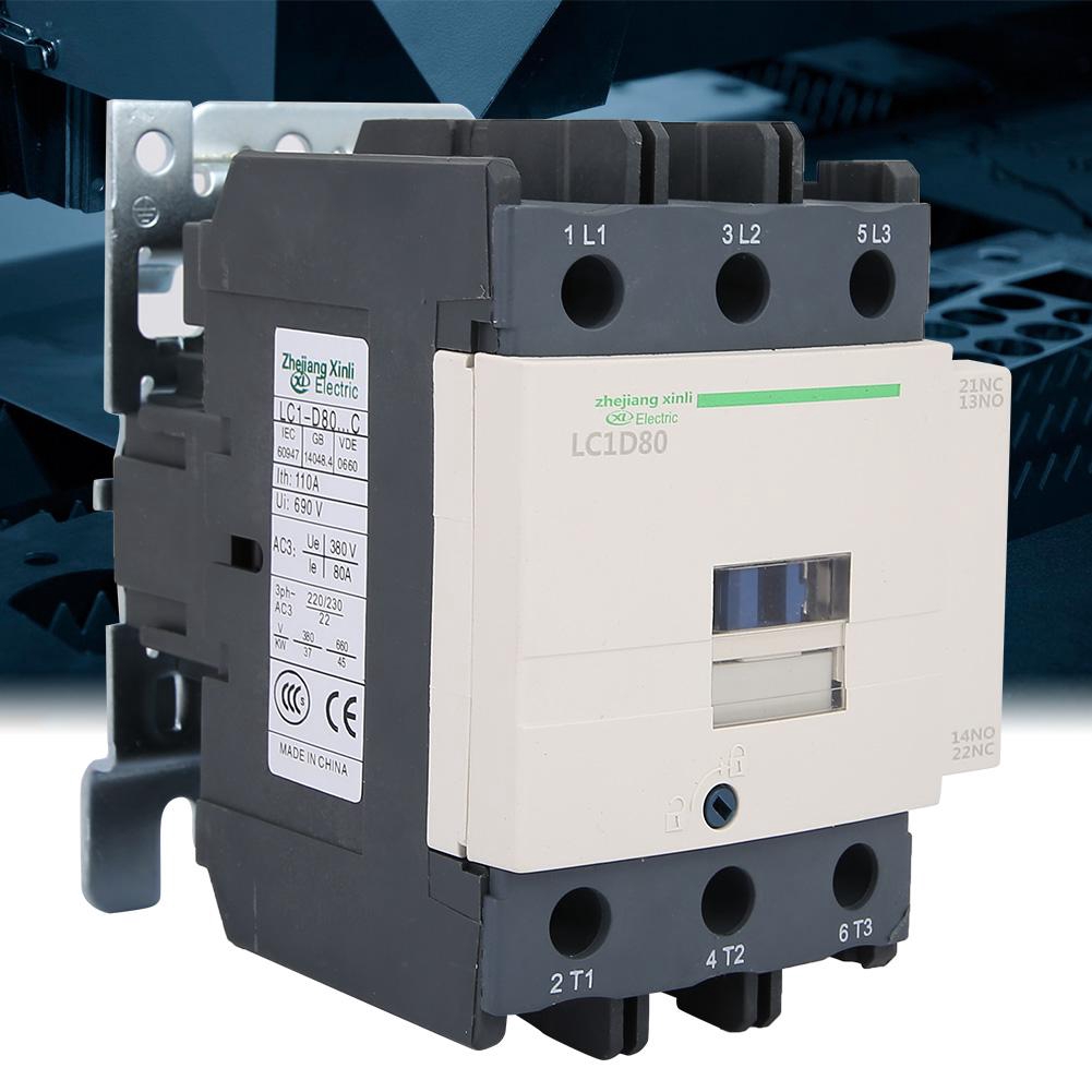 LC1D80 NEW 50/60Hz AC Poles Contactor 220V 80A 3 Electric Coil - xguli ...