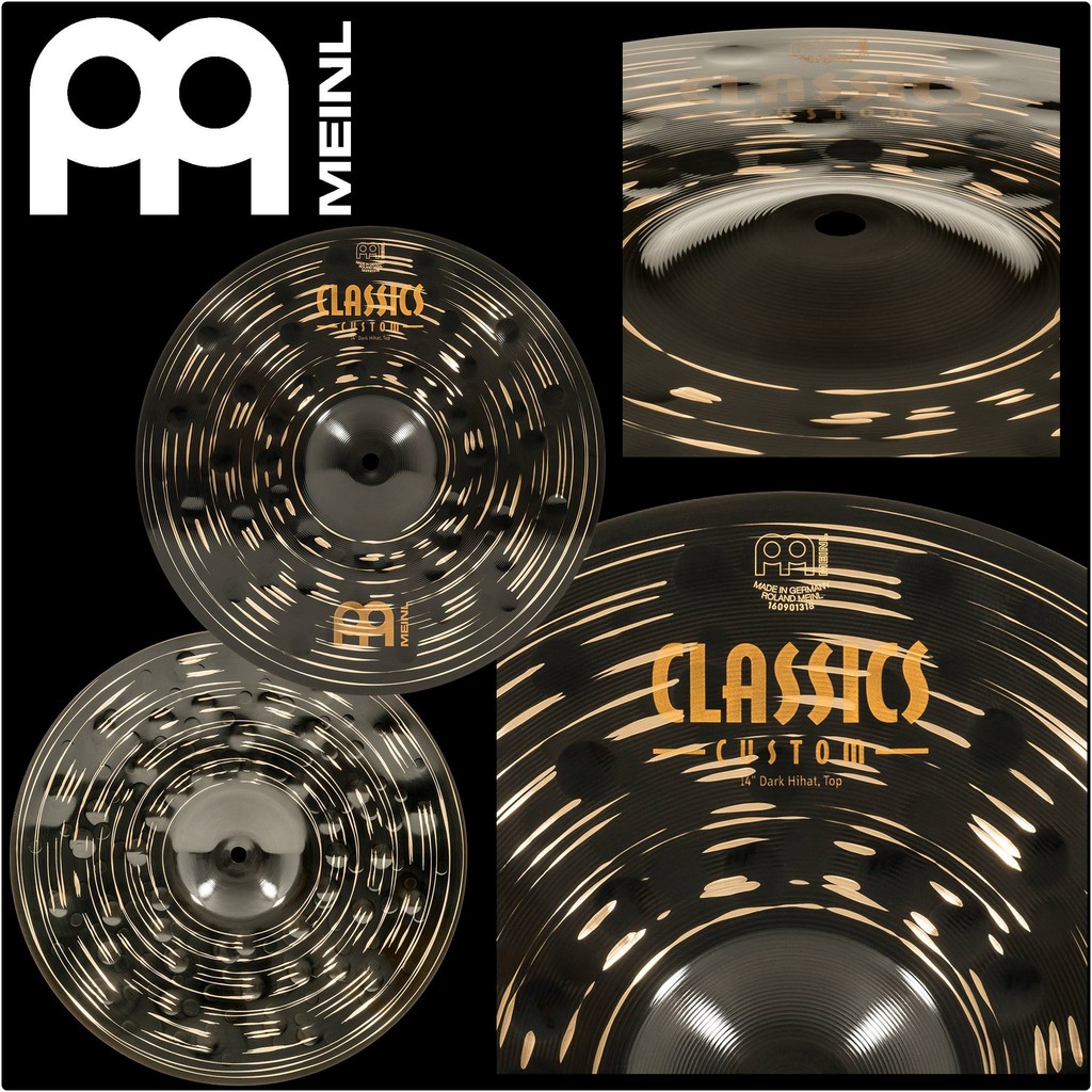 ฉาบ ไฮแฮท MEINL CLASSIC CUSTOM DARK SERIES รุ่น CC14DAH 14HH Dark HIHAT ...