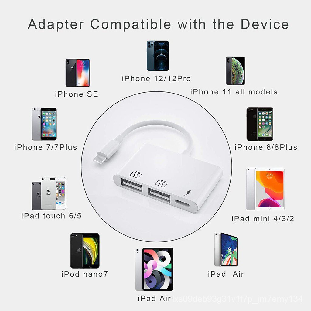 iPhone iPad iPod Touch Lightning to USB 3 Camera Adapter สายแปลง เพื่อ ...