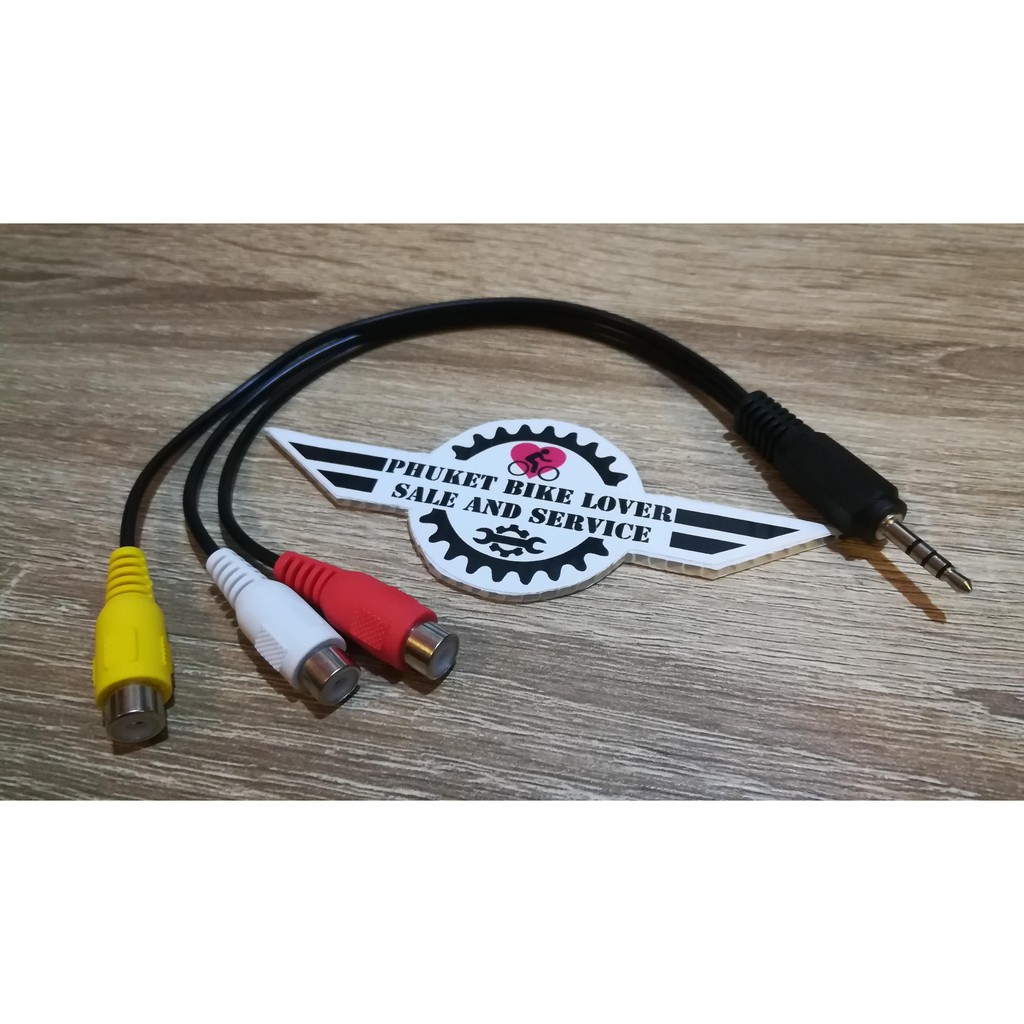 สายแปลง aux 3.5mm เป็น RCA Mini Aux Male Stereo to 3 RCA Female Audio ...