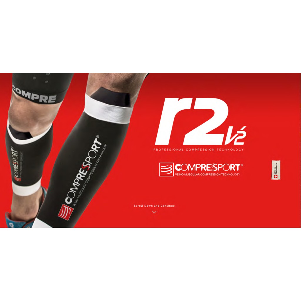 Compressport R2V2 Compression Calf Sleeve รัดน่อง (ของแท้ ...