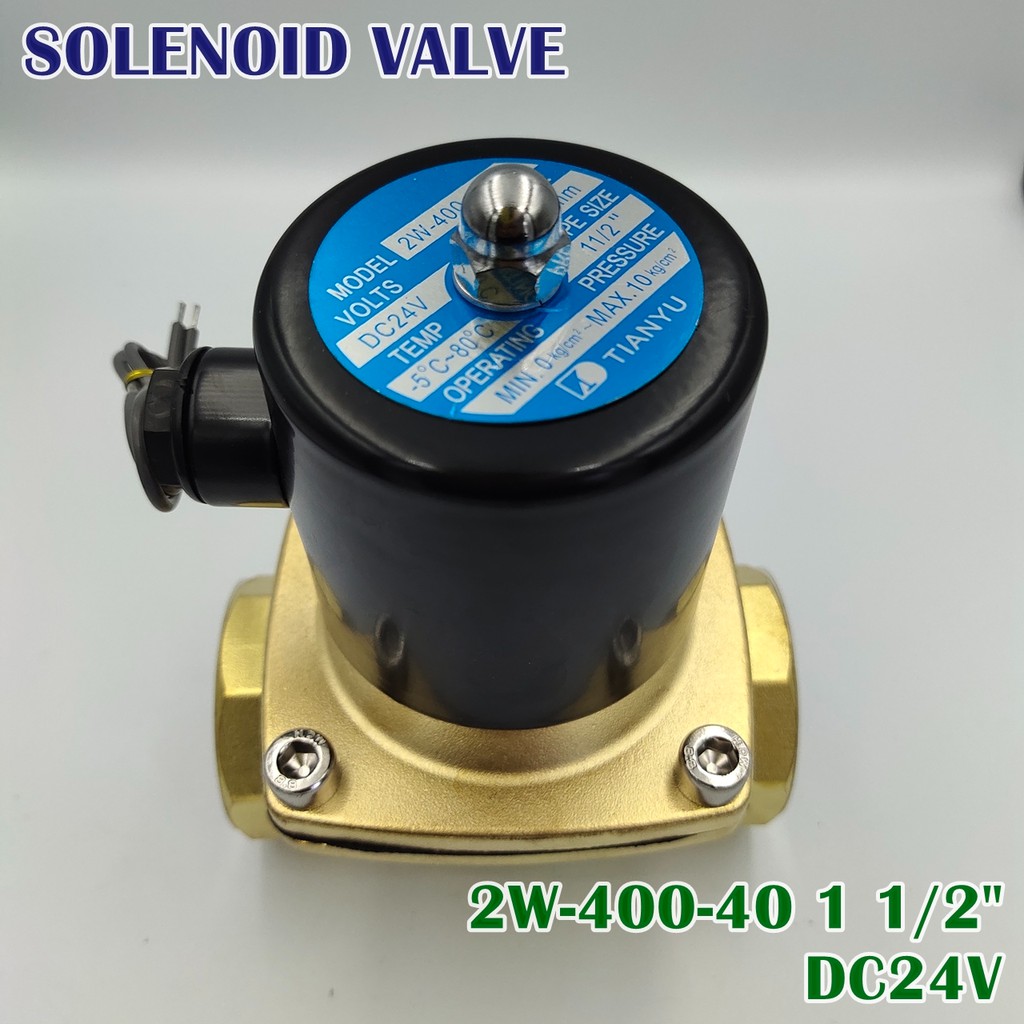MODEL2W-400-40 SOLENOID VALVE โซลินอยด์วาล์วทองเหลือง ขนาด 1 12 (40mm ...