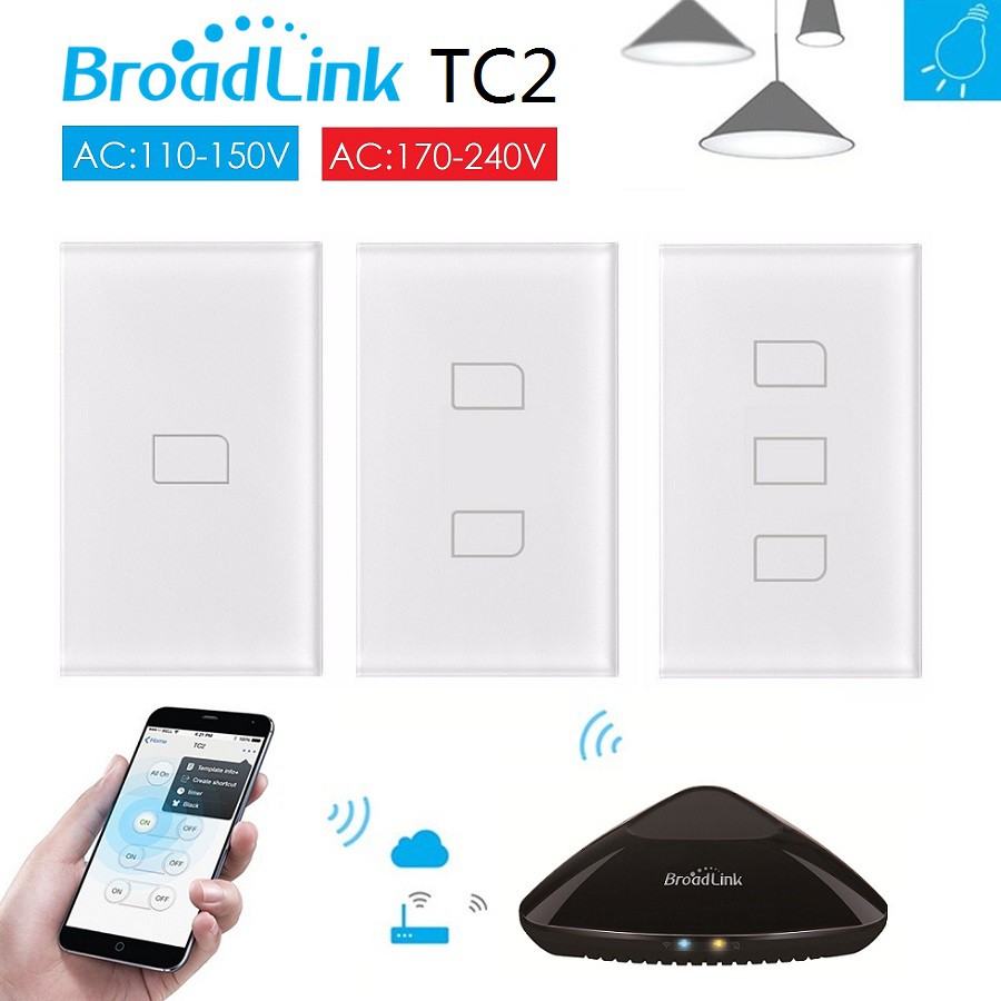 สวิตซ์ไฟ Broadlink TC2 US Standard 23 gang mobile Remote light lamps ...