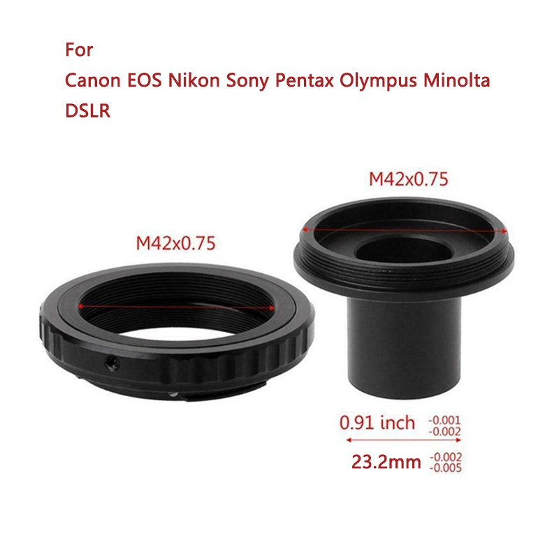 23.2mm T Ring Lens Mount Set DSLR Camera Accessories For Canon EOS ...