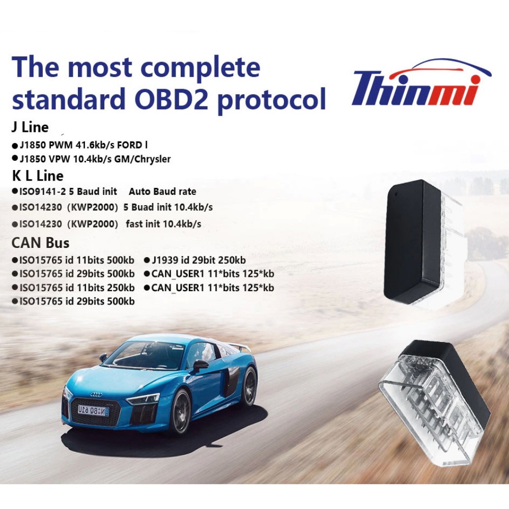 New Thinmi Micro OBD2 Bluetooth 3.04.0 (Dual Mode) Support iOS Android Auto Diagnostic Scanner ...