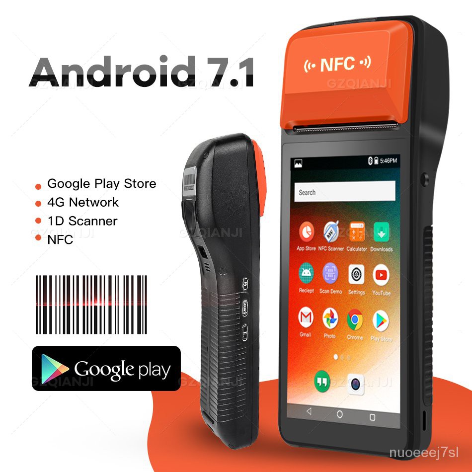 PDA Android 7.0 Printer Mobile Bluetooth 58mm 2 inch thermal Printer ...