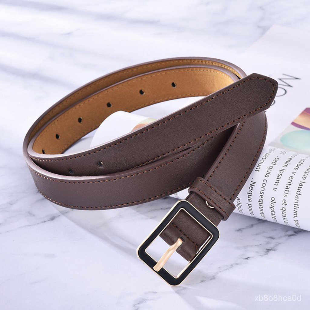 Fashion Womens Belt Square Buckle PU Leather Belt Good For Dresses And ...
