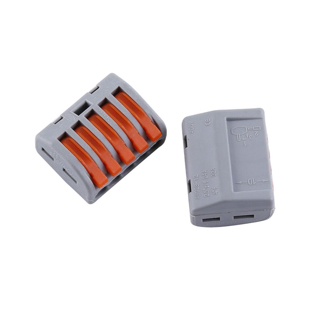 Block Lever Reusable Wire Connector Spring Terminal Electric Way 20pcs ...