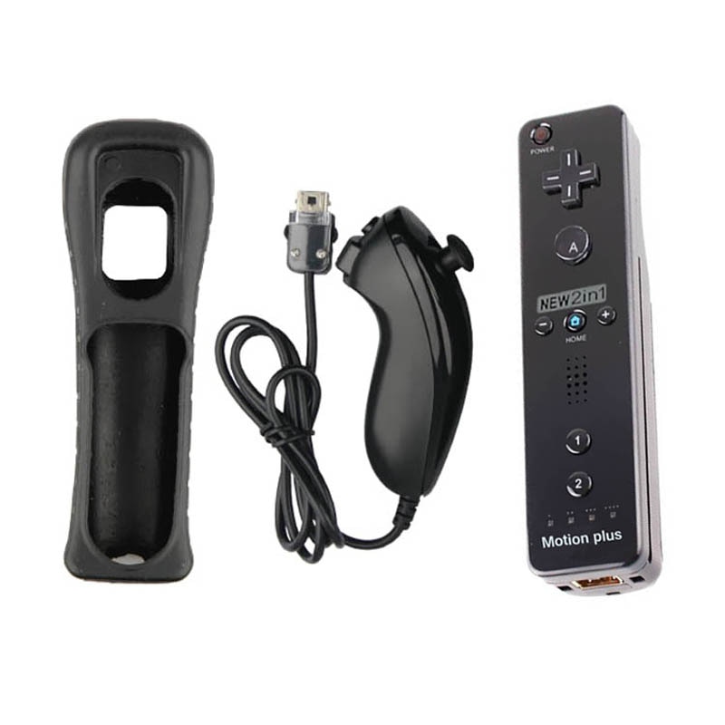 2 in 1 Wireless Remote Controller For Nintendo Wii Motion Plus Gamepad ...