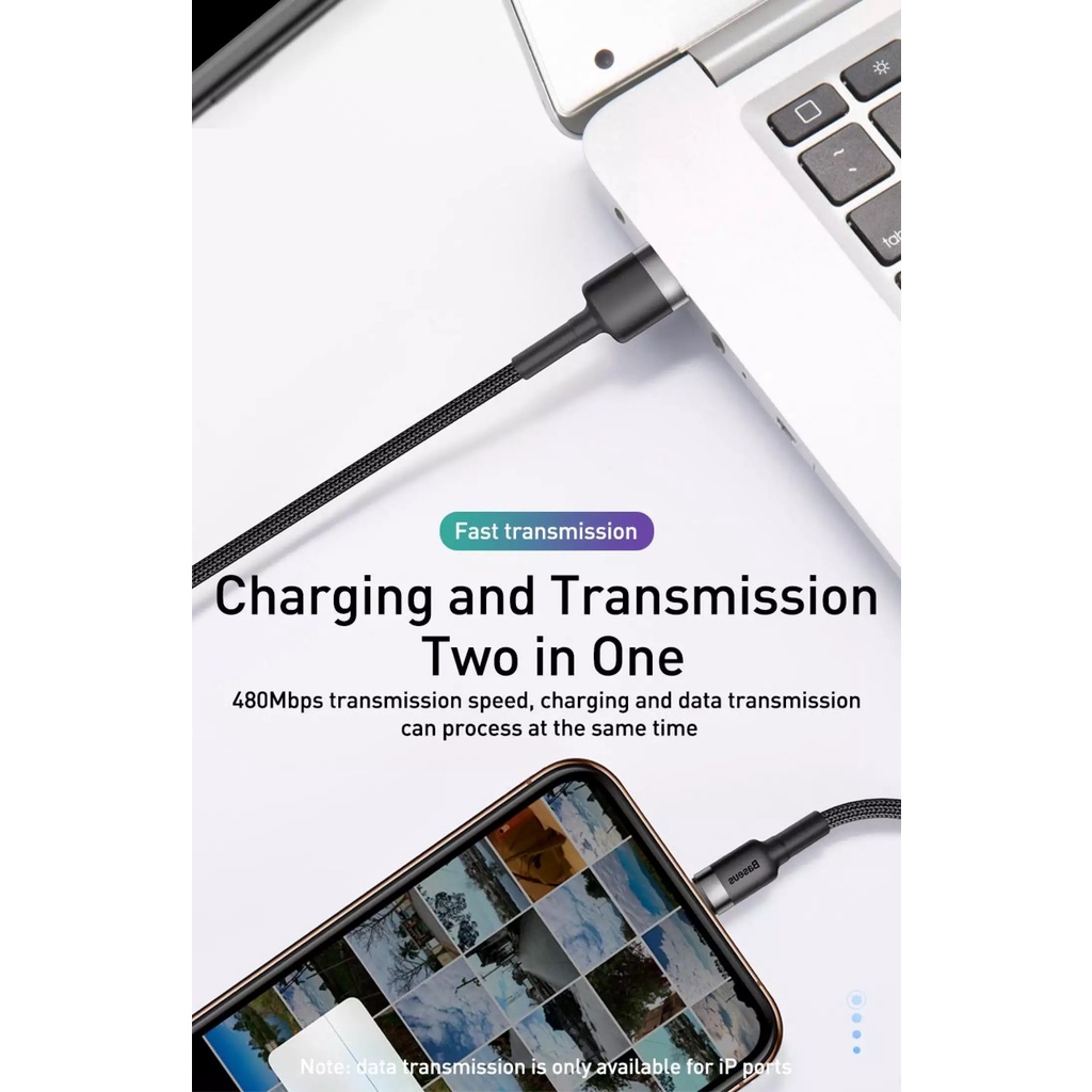 Baseus 3 in 1 USB To Type-C Micro USB iPhone Charger Data Cable 1.2M ...