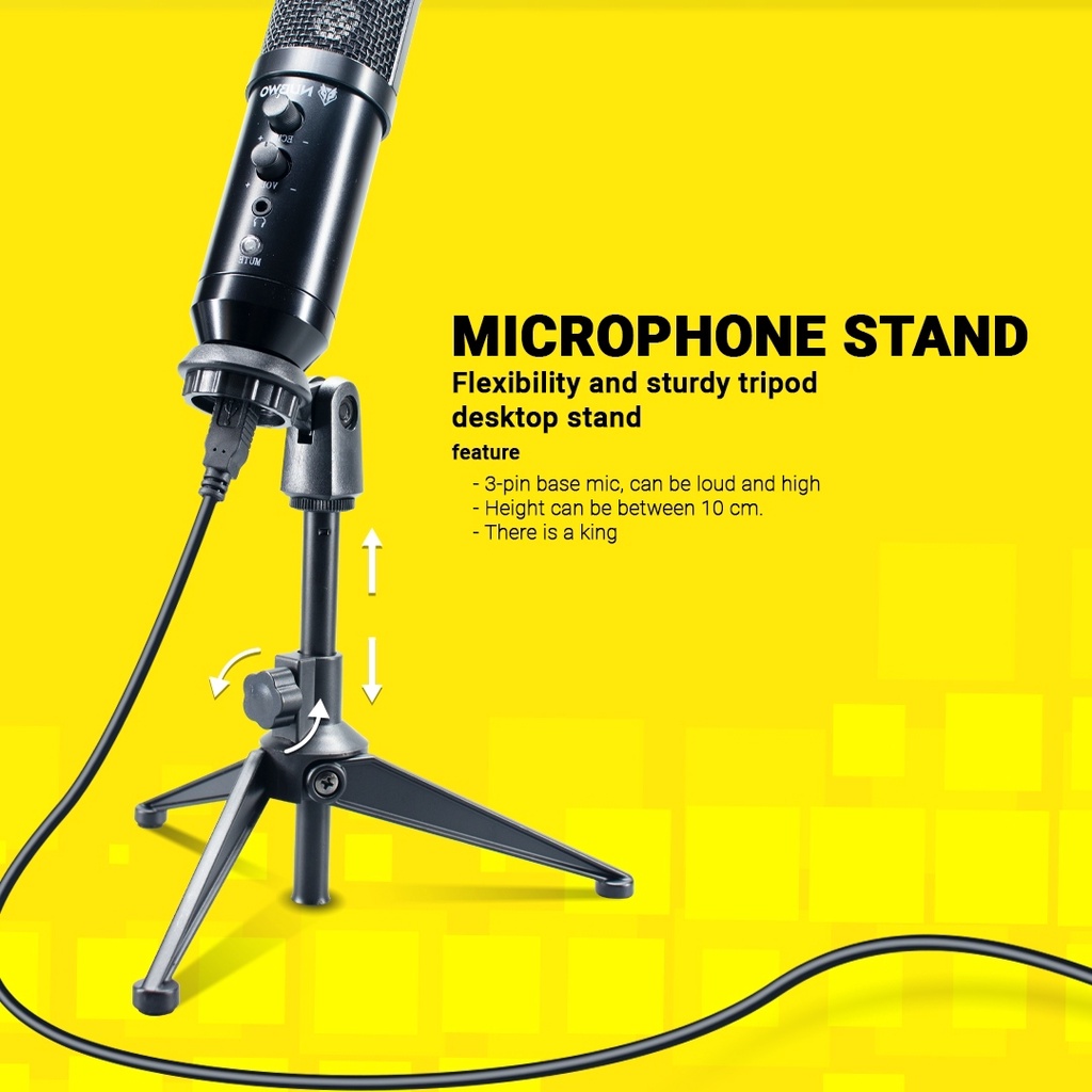ส่งชัวร์ไมโครโฟน Nubwo M24 Condenser Microphone USB พร้อมขาตั้ง ...