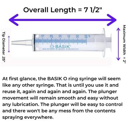 ไซริงค์ป้อนอาหารใช้ซ้ำได้ ขนาด 60 ml Basik Enteral Feeding Syringe Cath ...