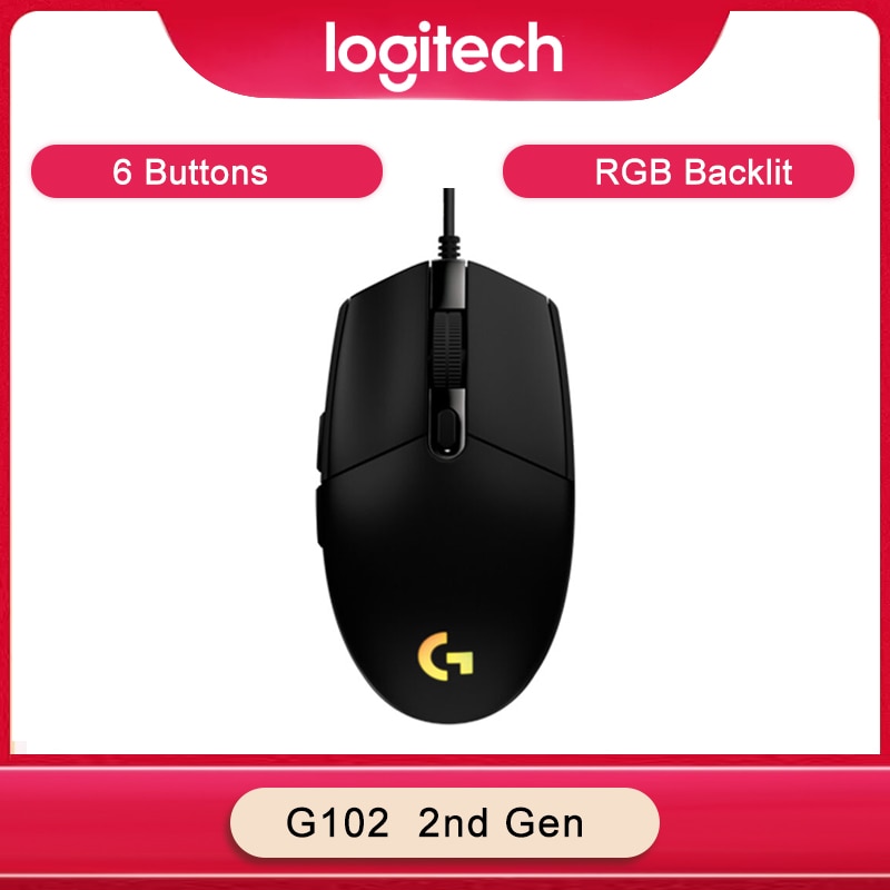 Logitech G102 LIGHTSYNC 2nd Gen Gaming Mouse 6 Buttons 8000 DPI Wired gaming mouse RGB backlit ...